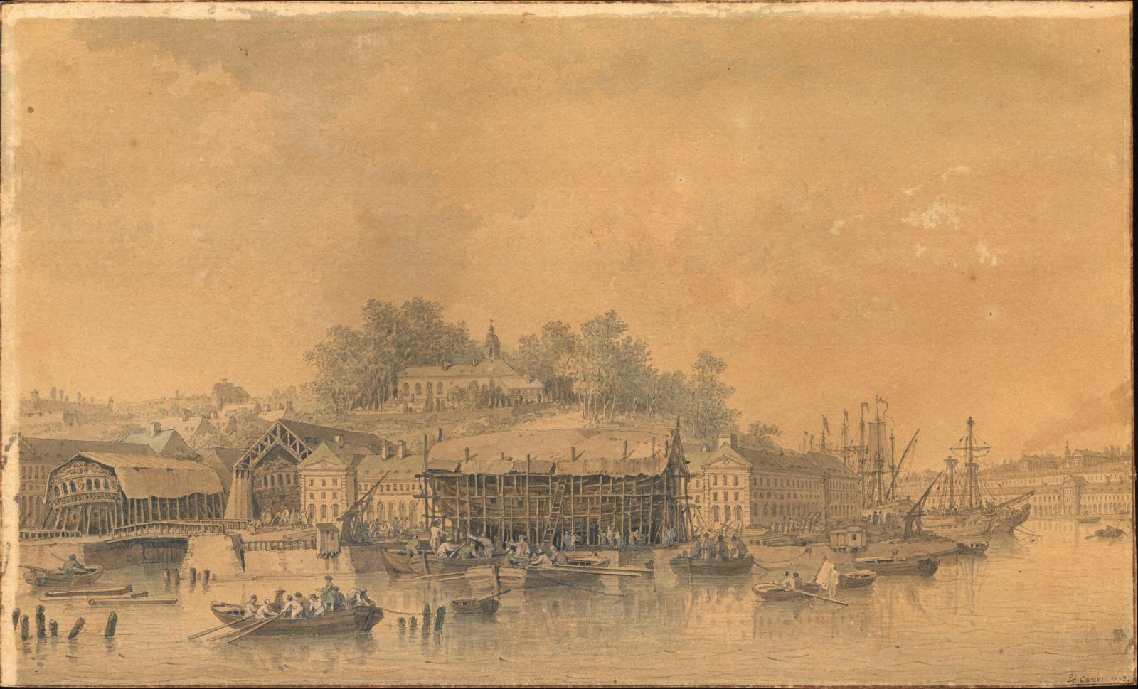 Un panorama sur le port de Brest... | Gazette Drouot